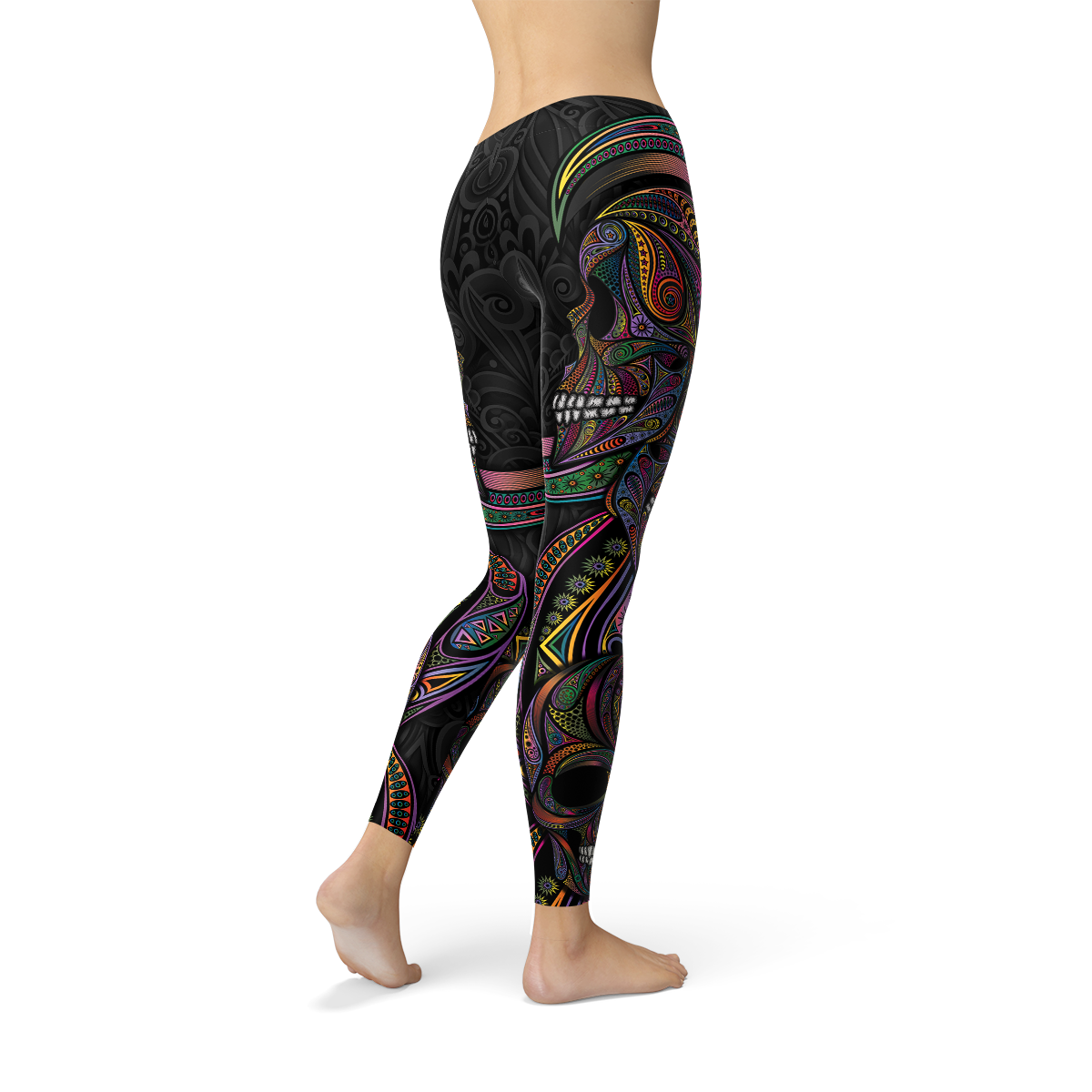 Sugar Skull Leggings | Goth Workout Clothes | Shadow Meow